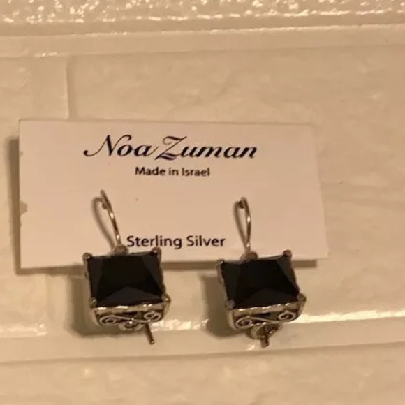 Zuman | Jewelry | New Noa Zuman Sterling Silver Ornate Square Black ...